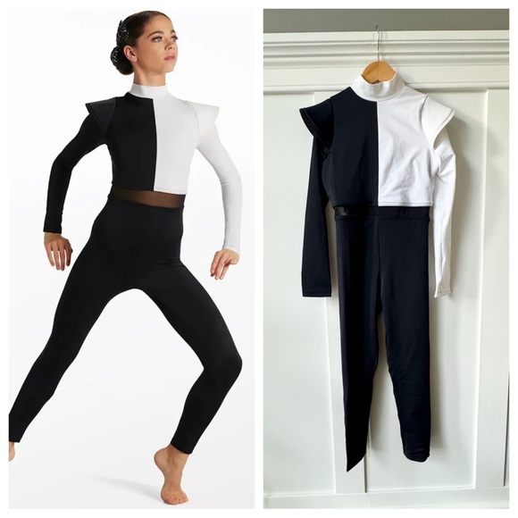 Weissman | Costumes | Weissman Power Black White Unitard Mc Dance ...
